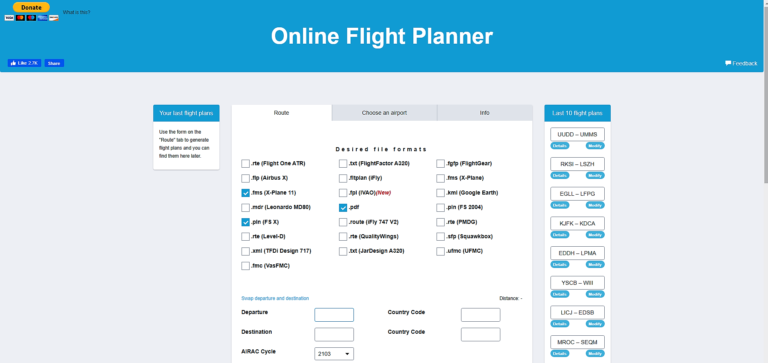 simBriefより手軽にフライトプランが作成できる Online Flight Planner | おとログ