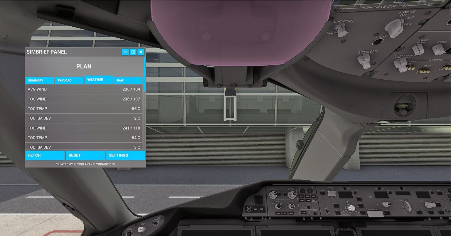 MSFS画面から離れずにSimBriefのフライトプランを確認できるツ－ル（Simbrief Panel) | おとログ