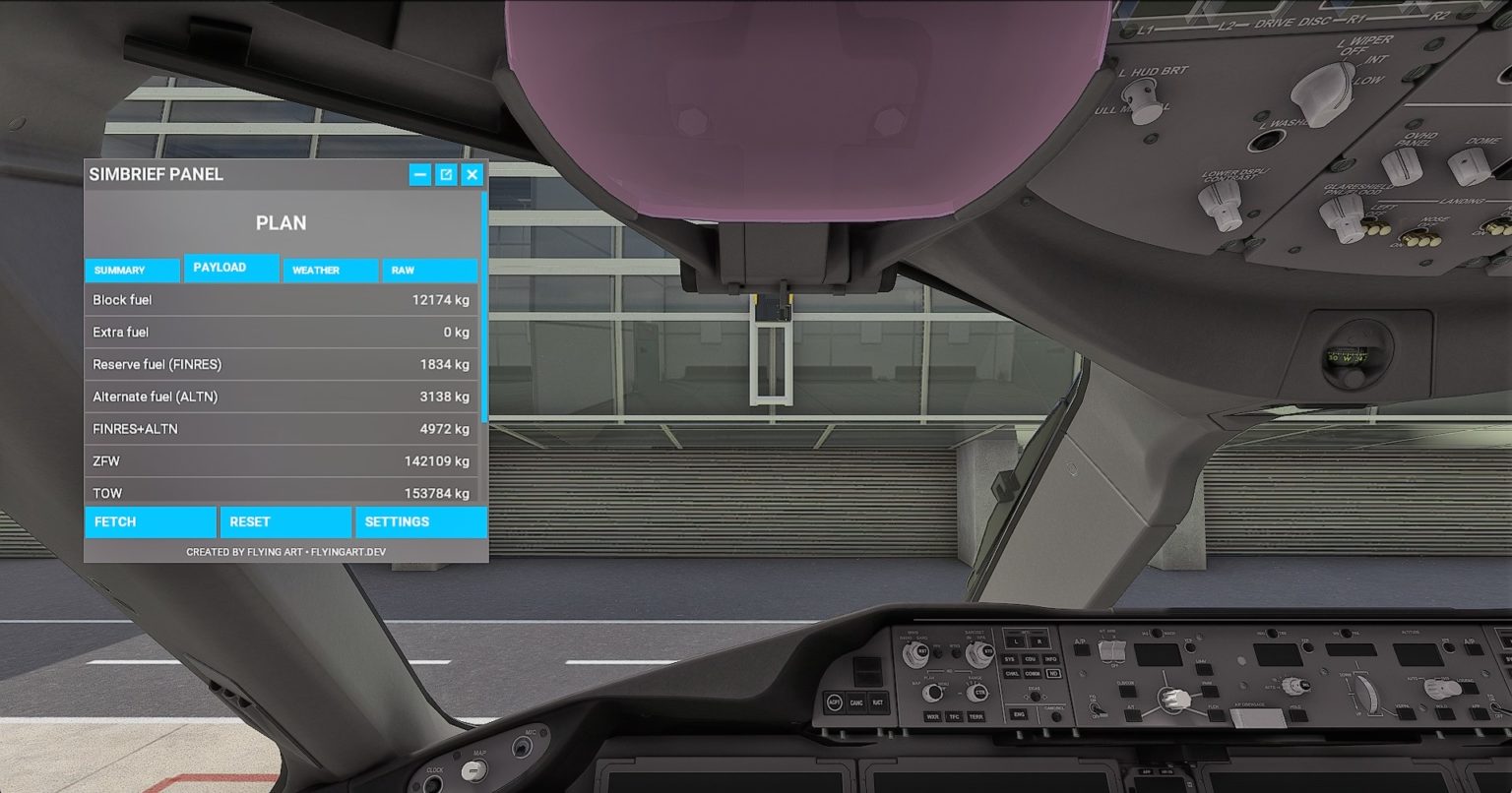 MSFS画面から離れずにSimBriefのフライトプランを確認できるツ－ル（Simbrief Panel) | おとログ